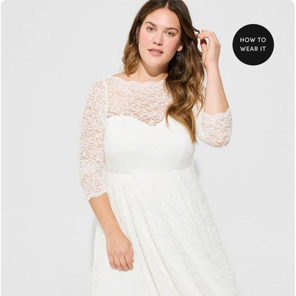 torrid | Dresses | Torrid Something A Blue Wedding Dress Tea Length ...